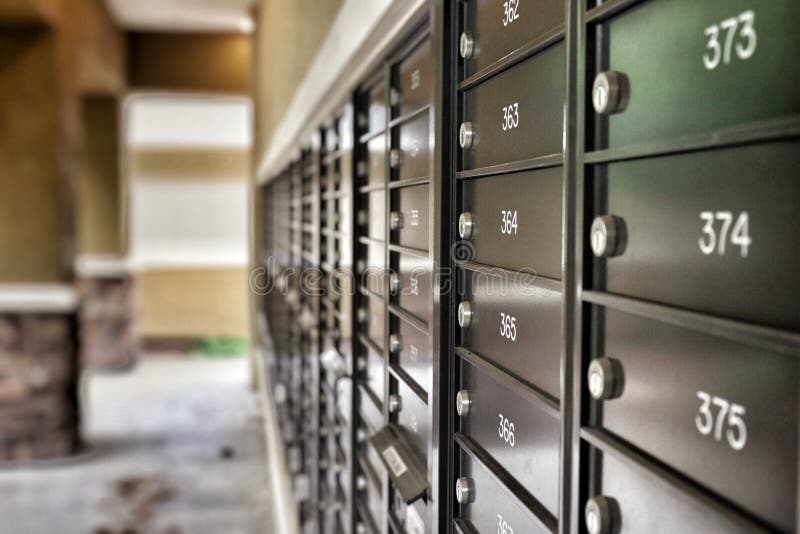 Mail box stock image. Image of mail, locker, maroon - 114668673