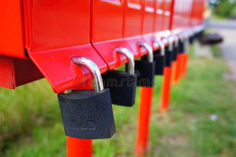 Mail box locks editorial image. Image of boxes, post - 59021275