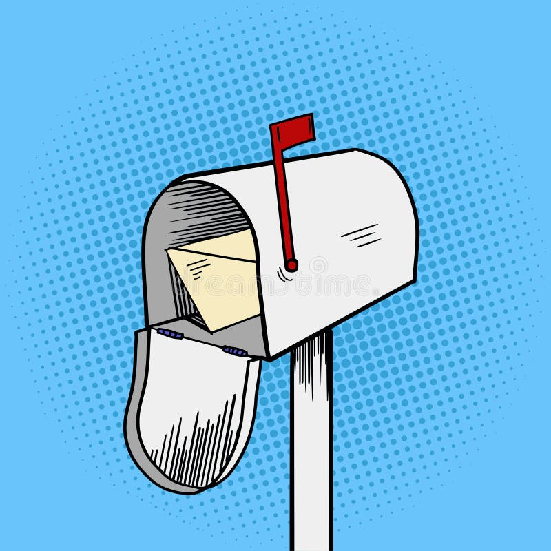 Mail Box Pop Art Style Vector Illustration Stock Vector - Illustration ...
