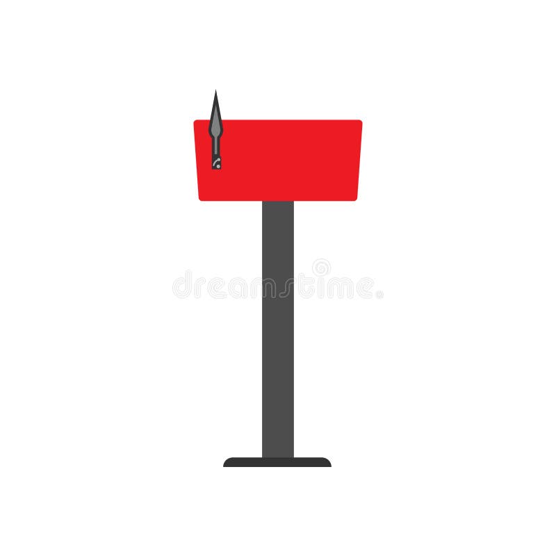 Mail Box Red Symbol Communication Shipping Post Vector Icon. Deliver ...