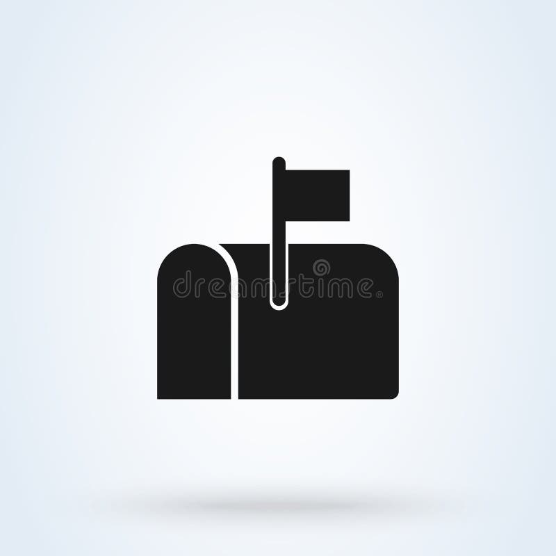 Mail Box Symbol Flat Style. Vector Illustration Icon Isolated on White ...