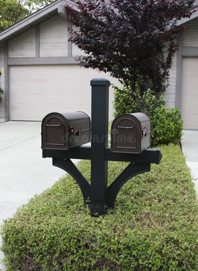Mail Boxes stock photo. Image of driveway, tree, foliage - 5183616
