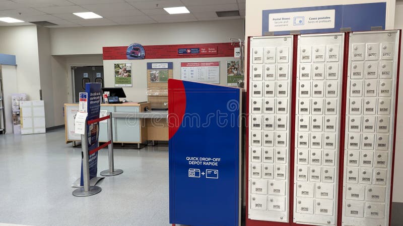 Mail Boxes at a Local Post Office I Editorial Image - Image of banner ...