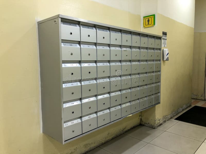 Mail Boxes on Wall St the Office Stock Image - Image of correspondence ...