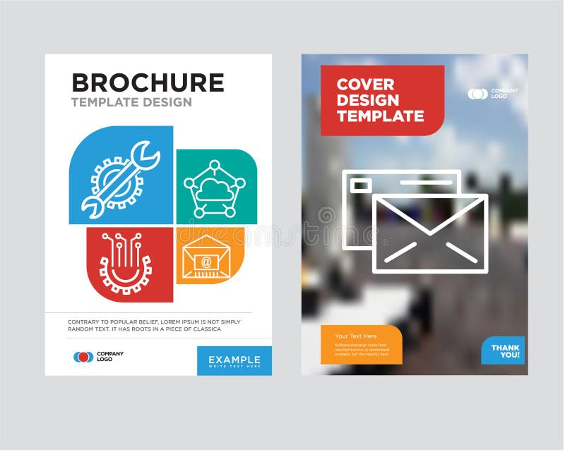 Mail Brochure Flyer Design Template Stock Illustration - Illustration ...