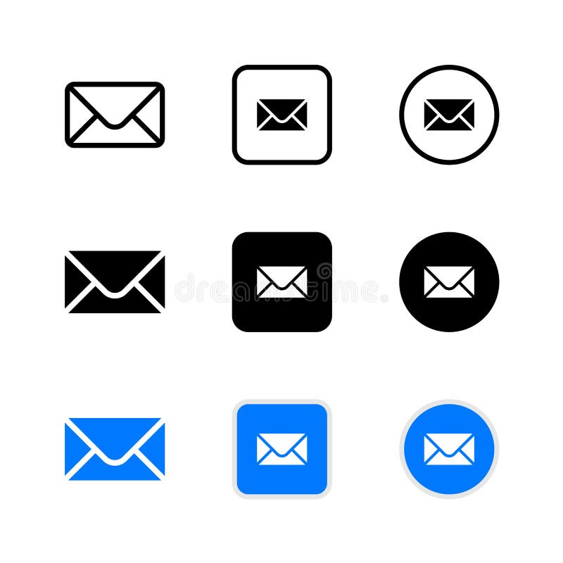 Mail Button Icon : Digital Theme Business Theme Stock Vector ...