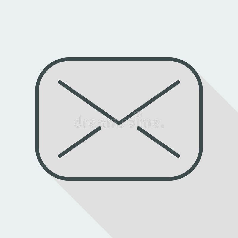 Mail button - Thin series stock illustration. Illustration of office ...