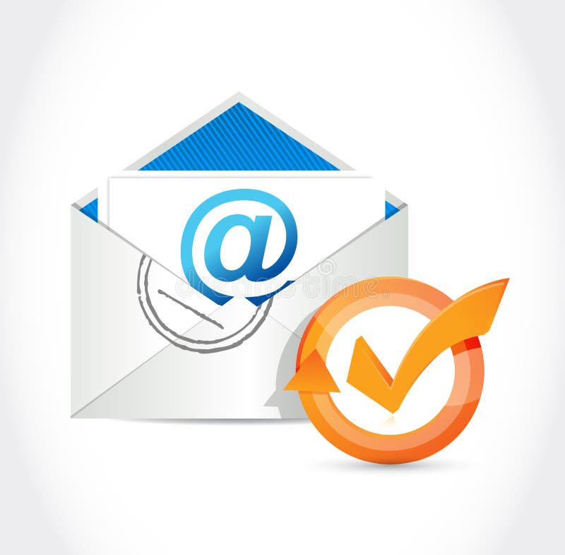 Mail Check Mark Cycle Illustration Design Stock Illustration ...