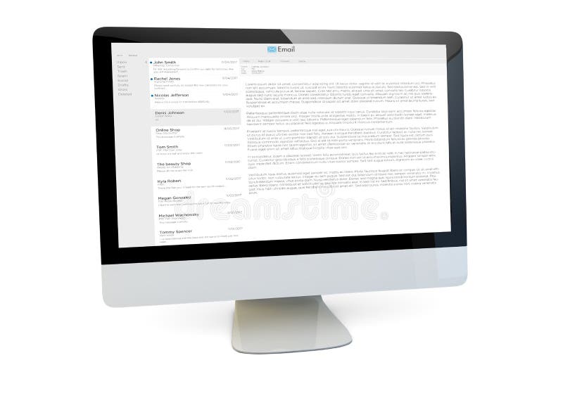 Mail client computer stock illustration. Illustration of business ...