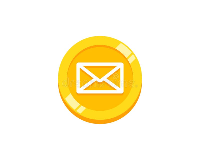 Mail Coin Logo Icon Design stock vector. Illustration of contact ...