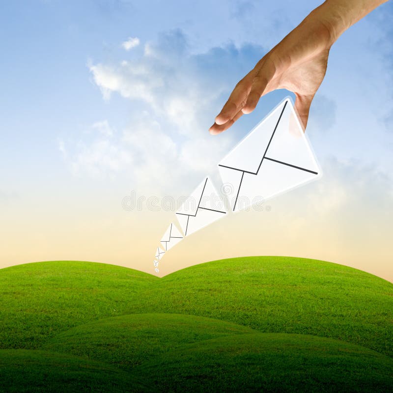 Mail Come To the Hand in Morning Stock Image - Image of symbol, letter ...