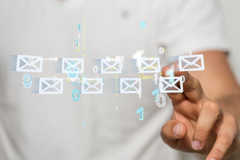 A Mail Communication Connection Message To Mailing Stock Image - Image ...