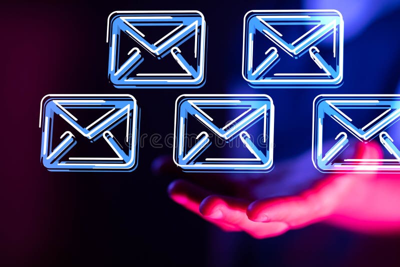 A Mail Communication Connection Message To Mailing Stock Illustration ...