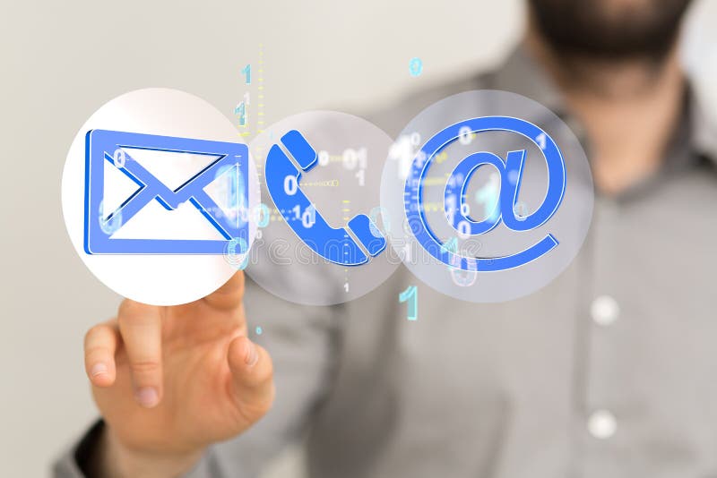 A Mail Communication Connection Message To Mailing Stock Photo - Image ...