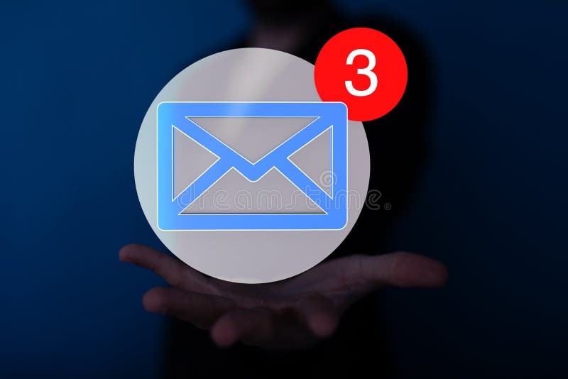 A Mail Communication Connection Message To Mailing Stock Photo - Image ...