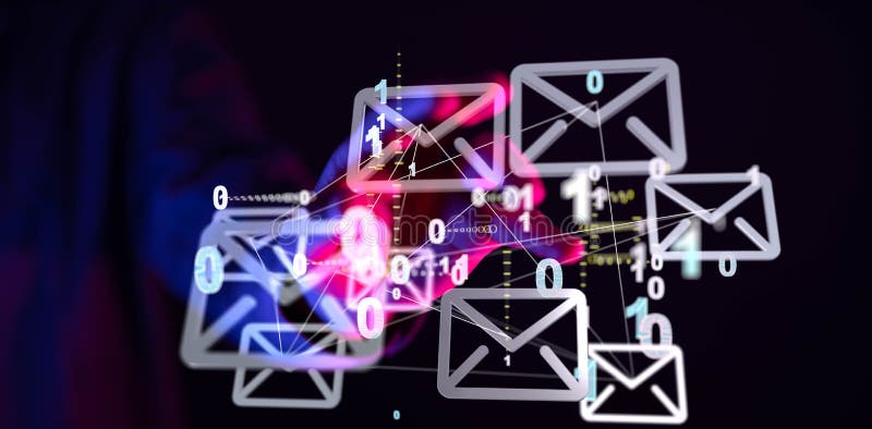 A Mail Communication Connection Message To Mailing Stock Illustration ...