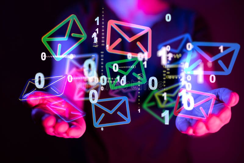 A Mail Communication Connection Message To Mailing Stock Illustration ...