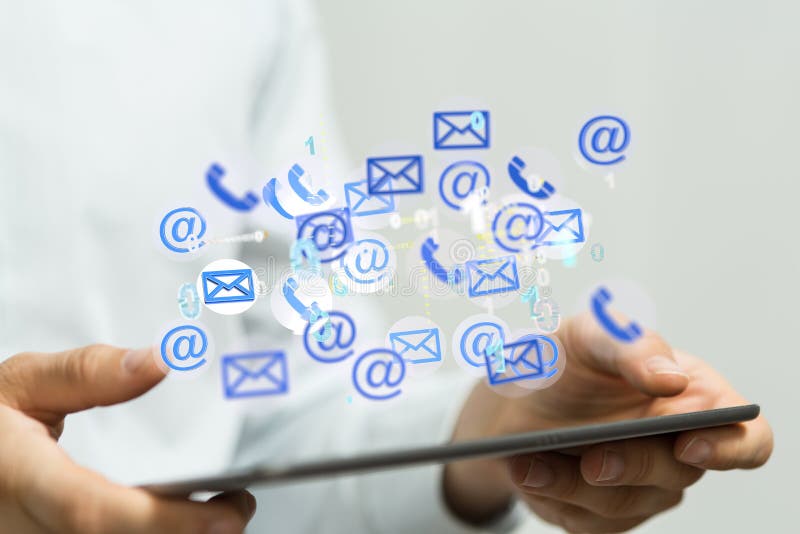 A Mail Communication Connection Message To Mailing Stock Image - Image ...