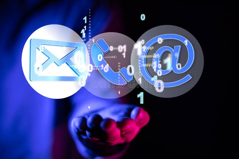 A Mail Communication Connection Message To Mailing Stock Image - Image ...