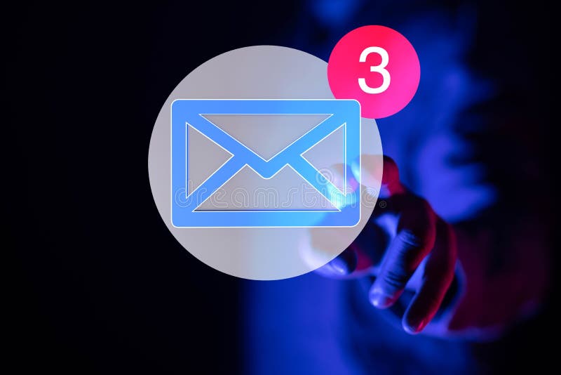 A Mail Communication Connection Message To Mailing Stock Image - Image ...