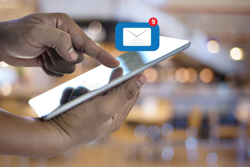 Mail Communication Connection Message To Mailing Contacts Inbox Stock ...