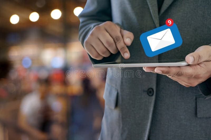 Mail Communication Connection Message To Mailing Contacts Inbox Stock ...