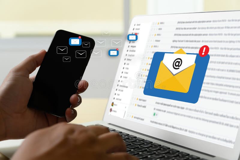 Mail Communication Connection Message To Mailing Contacts Phone Global ...