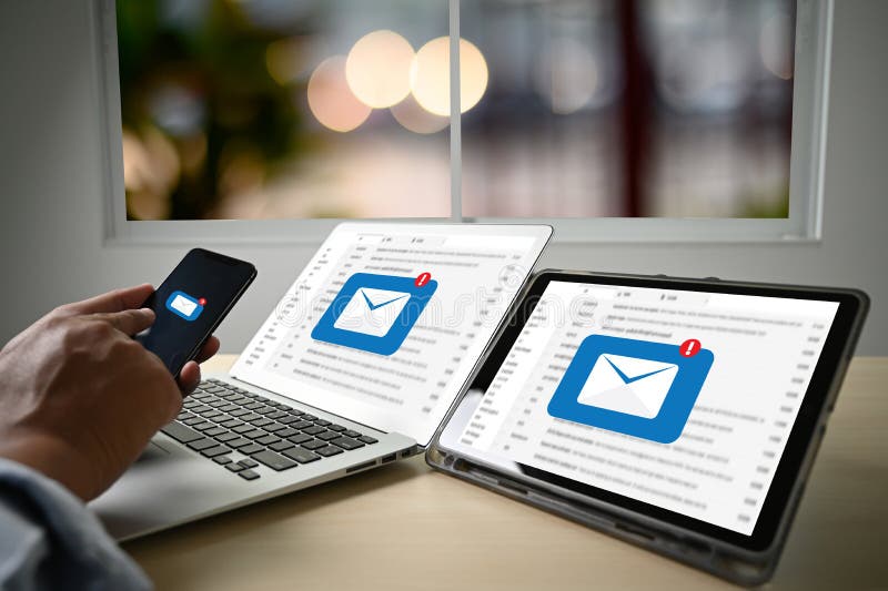 Mail Communication Connection Message To Mailing Contacts Phone Global ...