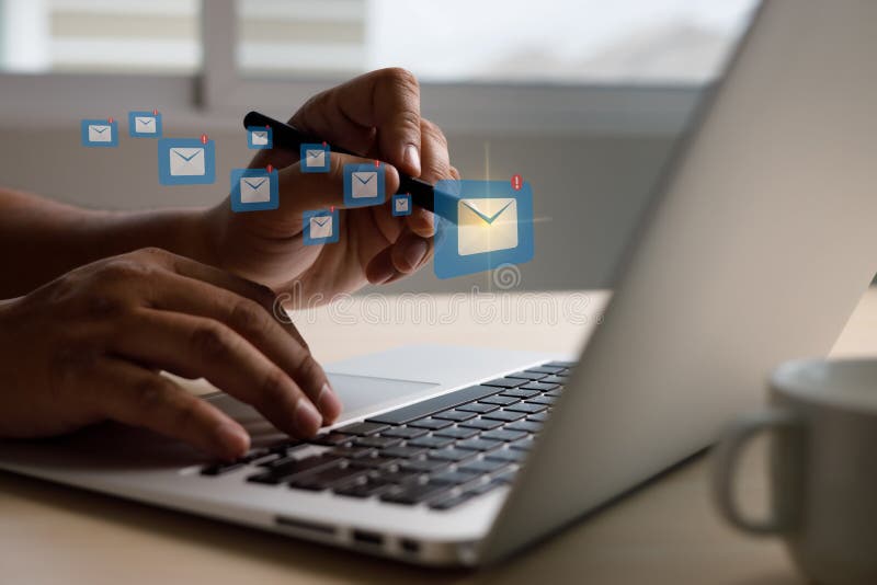 Mail Communication Connection Message To Mailing Contacts Phone Global ...