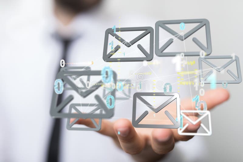 A Mail Communication Connection Message To Mailing Stock Image - Image ...