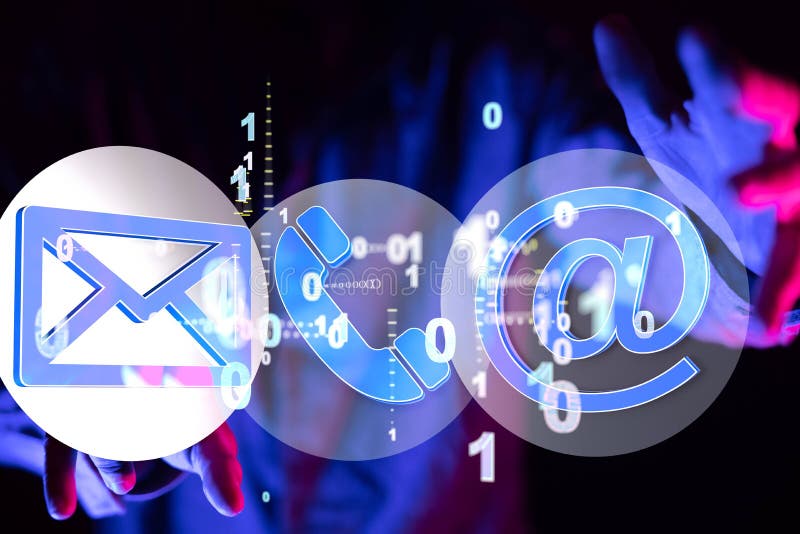 A Mail Communication Connection Message To Mailing Stock Photo - Image ...