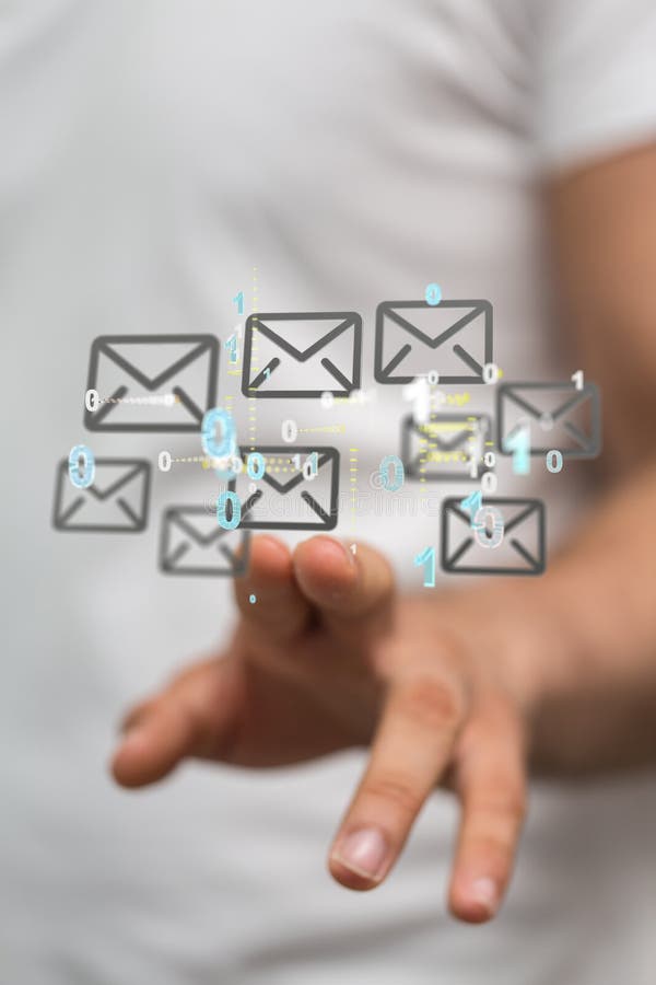 A Mail Communication Connection Message To Mailing Stock Photo - Image ...
