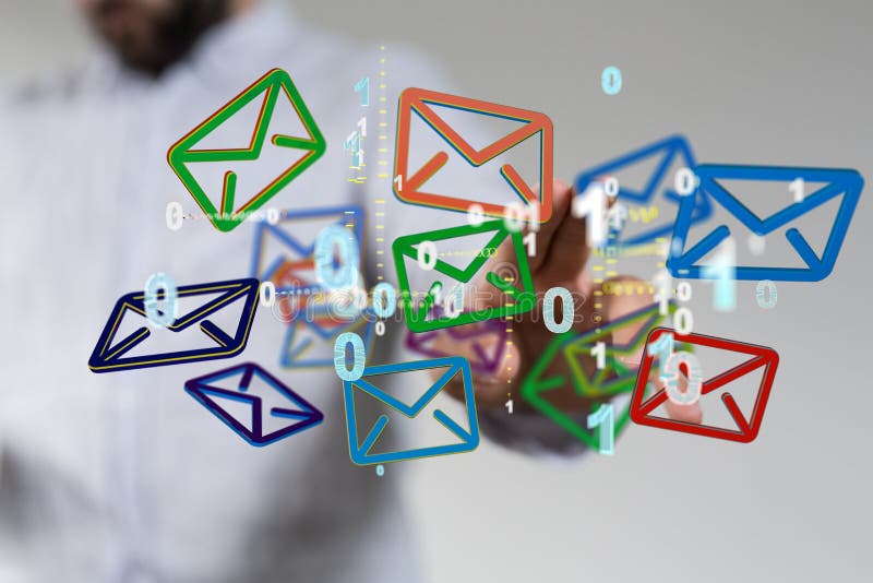 A Mail Communication Connection Message To Mailing Stock Image - Image ...