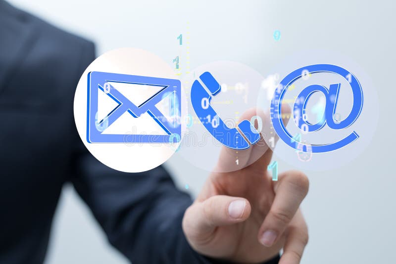 A Mail Communication Connection Message To Mailing Stock Image - Image ...
