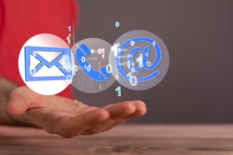 A Mail Communication Connection Message To Mailing Stock Image - Image ...