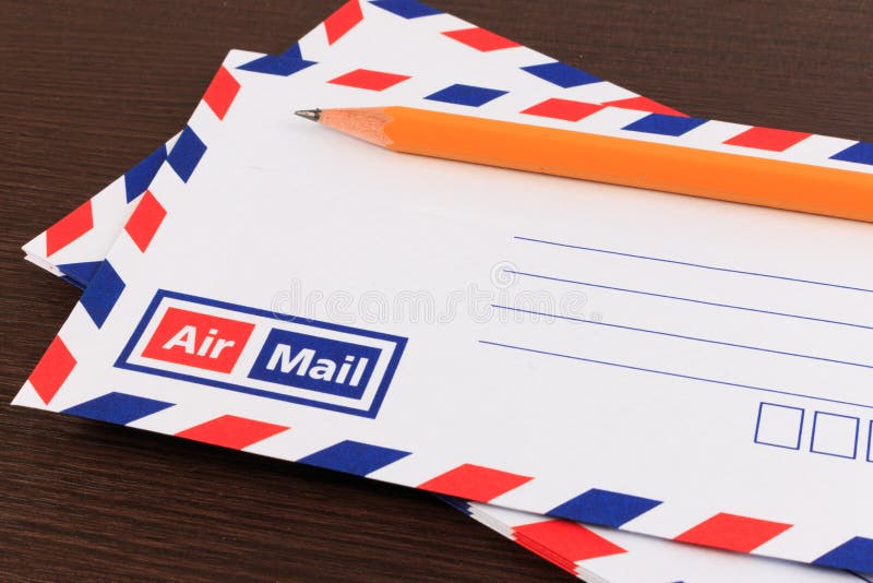 Mail Concept with Many Envelopes on the Table. Stock Image - Image of ...
