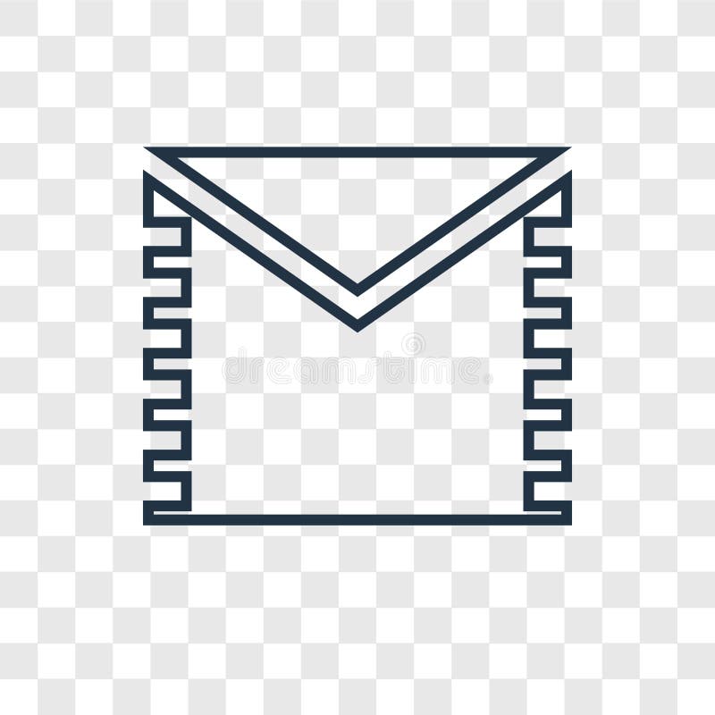 Mail Concept Vector Linear Icon Isolated on Transparent Background ...