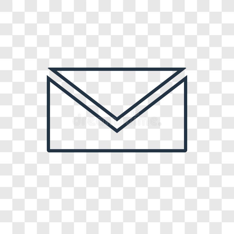 Mail Concept Vector Linear Icon Isolated on Transparent Background ...