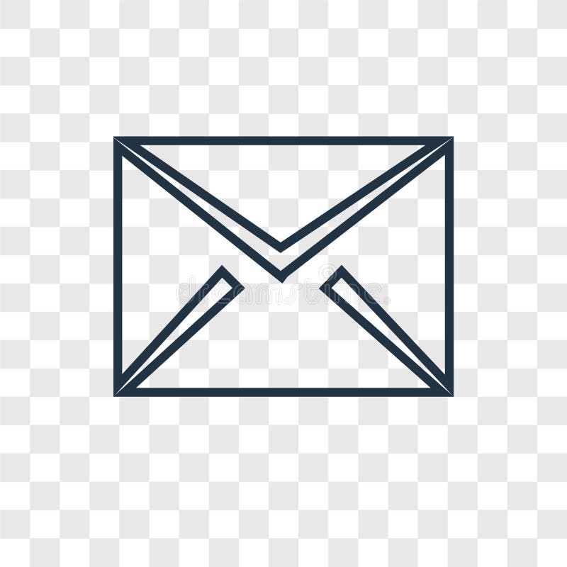 Mail Concept Vector Linear Icon Isolated on Transparent Background ...