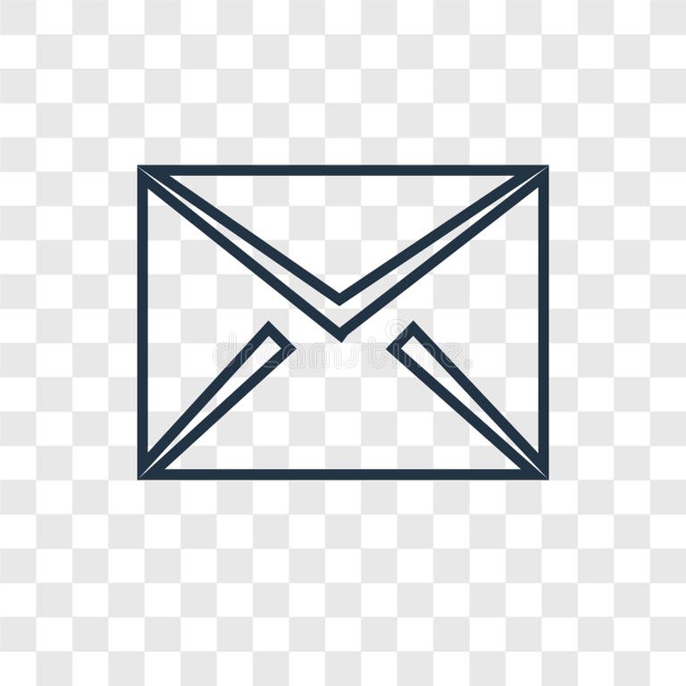 Mail Concept Vector Linear Icon Isolated on Transparent Background ...