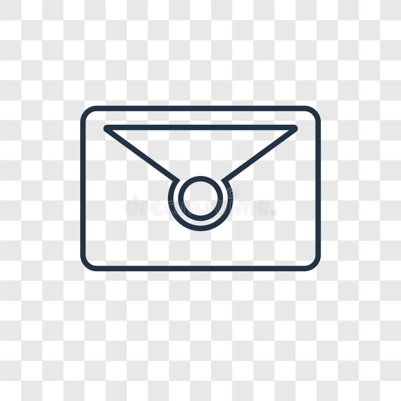 Mail Concept Vector Linear Icon Isolated on Transparent Background ...