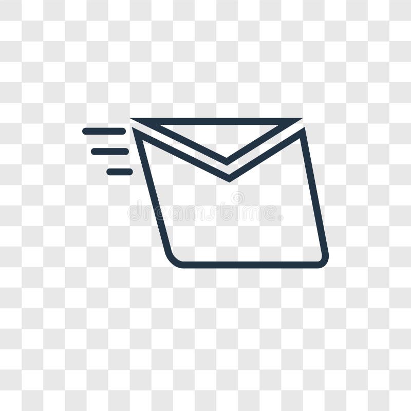 Mail Concept Vector Linear Icon Isolated on Transparent Background ...