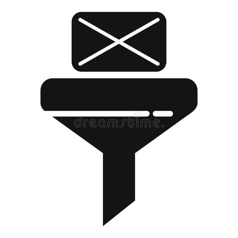 Mail Content Filter Icon Simple Vector. Online Internet Funnel Stock ...