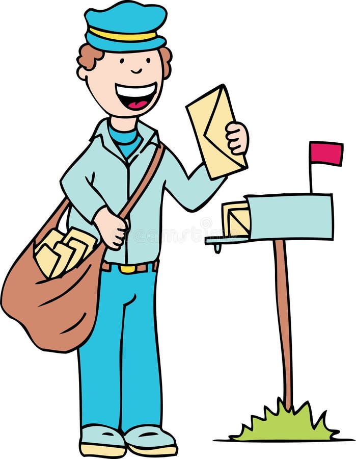 Mail Delivery stock vector. Illustration of walking, design - 9329936