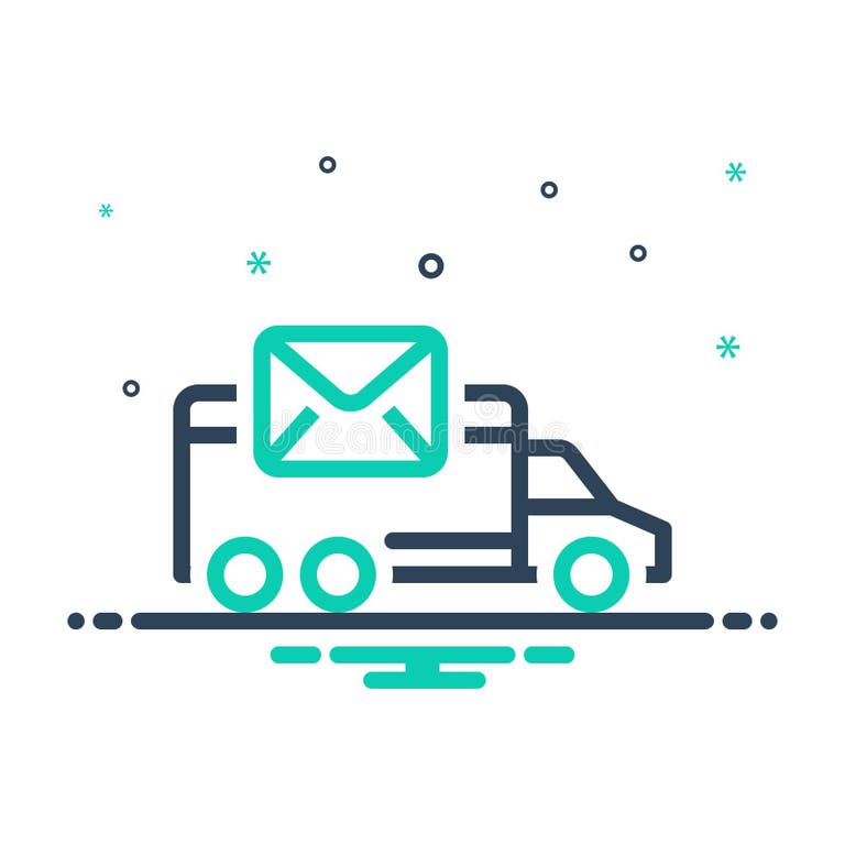 Mix Icon for Mail Delivery, Mail and Carrier Stock Vector ...