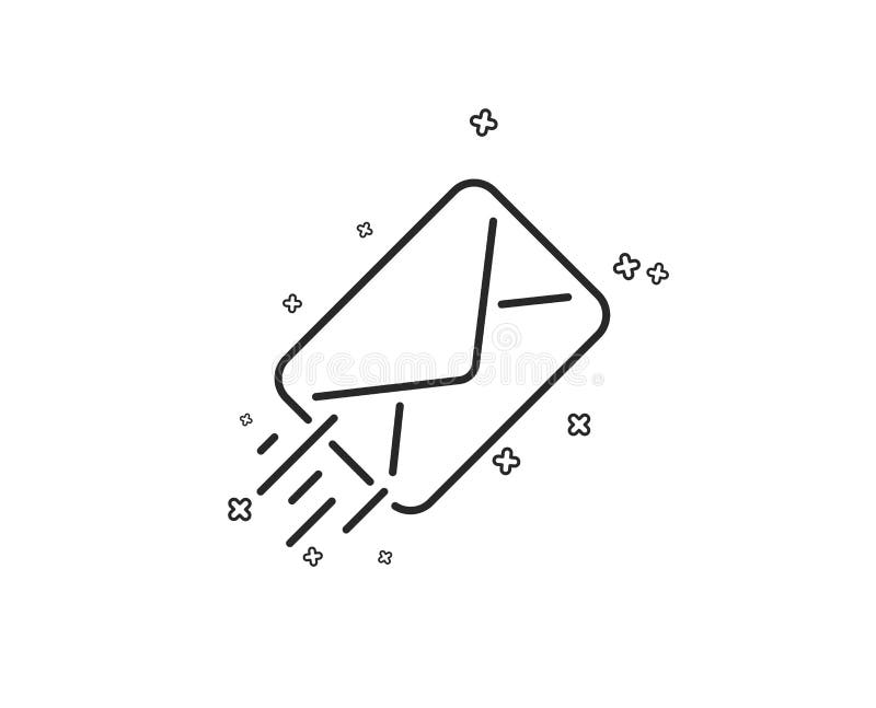 Mail Delivery Line Icon. Message Correspondence Sign. Vector Stock ...