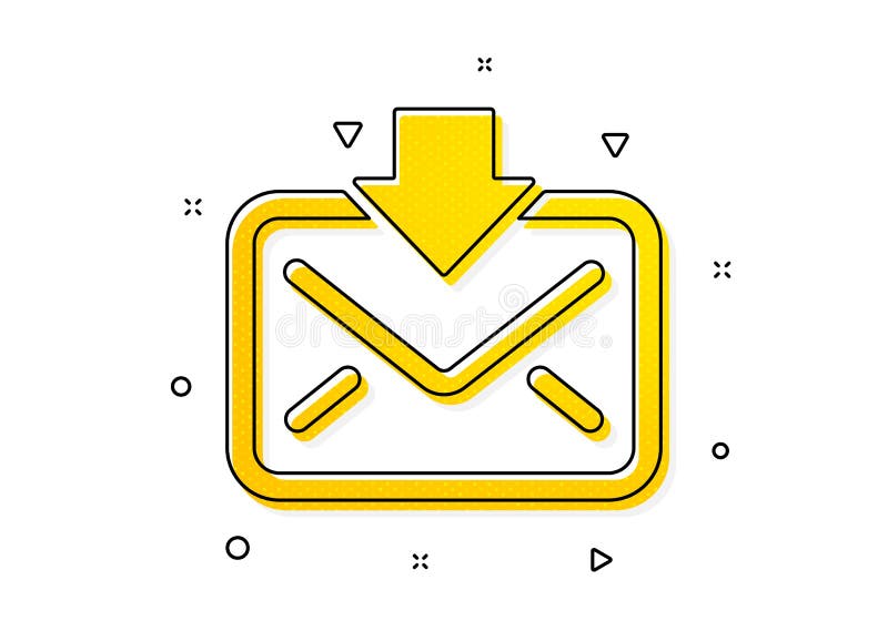 Mail Download Icon. Incoming Messages Correspondence Sign. Vector Stock ...