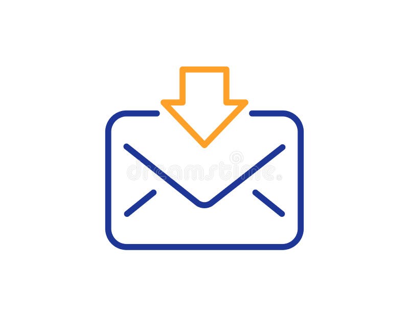 Mail Download Line Icon. Incoming Messages Correspondence Sign. Vector ... Mail Download Line Icon. Incoming Messages Correspondence Sign. Vector ...
