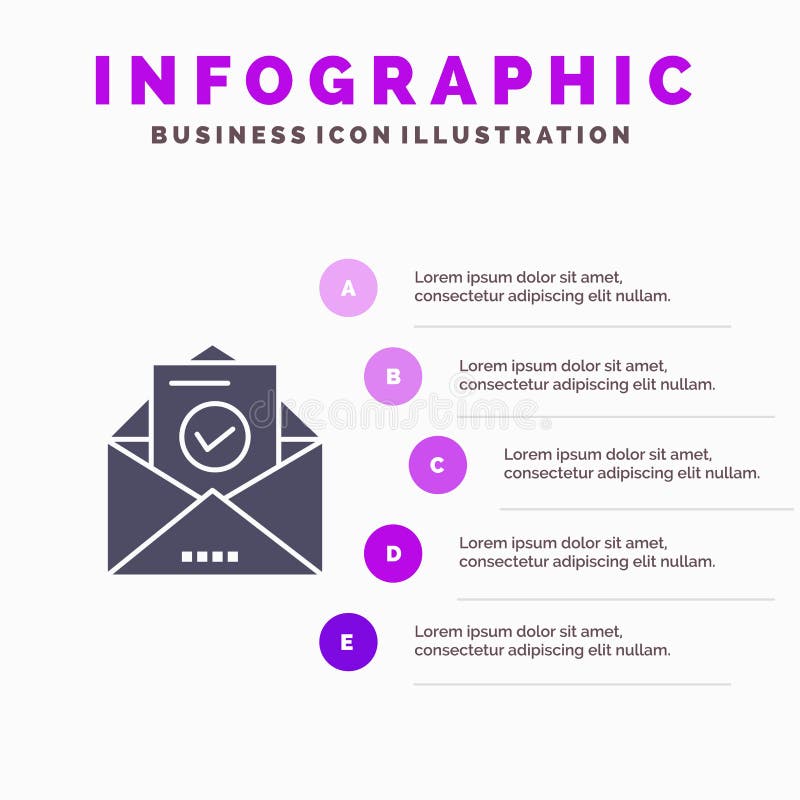Mail, Email, Envelope, Education Infographics Presentation Template. 5 ...