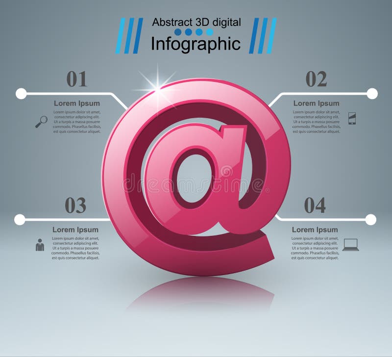 Mail and Email Icon. Abstract Infograpfic. Stock Vector - Illustration ...